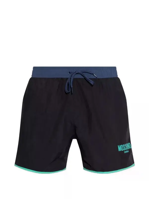 Moschino Print Contrast-trim Swim Shorts