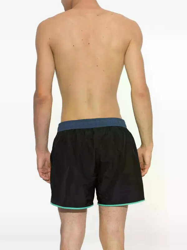 Moschino Print Contrast-trim Swim Shorts