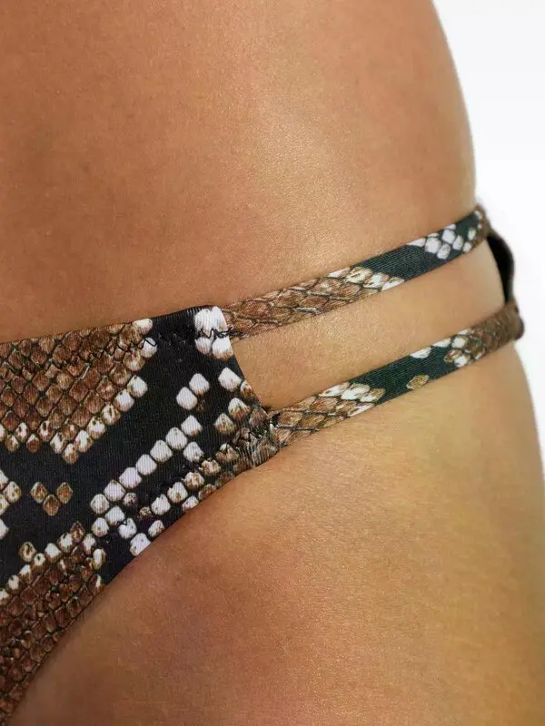 Moschino Snake-print Bikini Bottoms