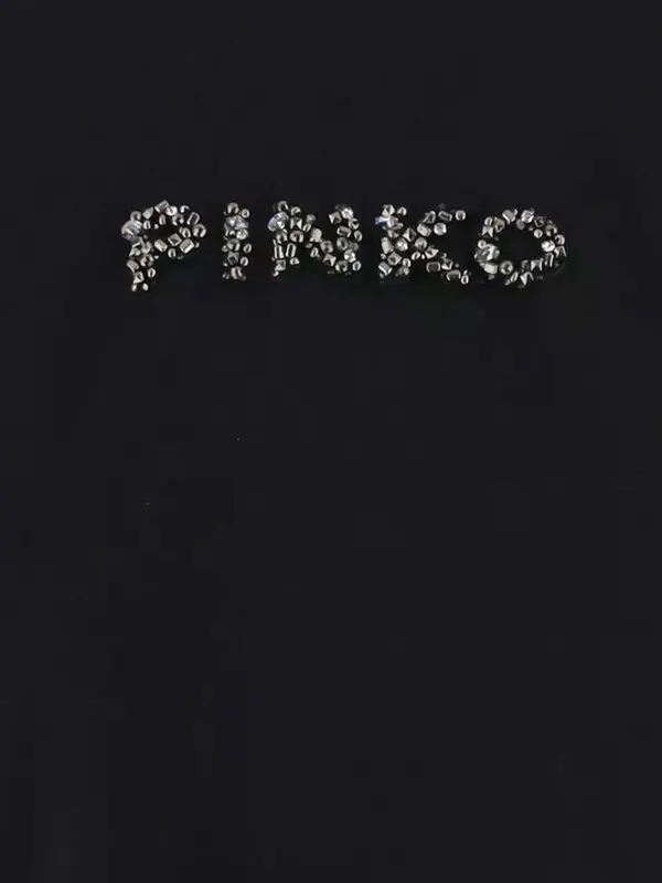 Pinko Embellished Logo-patch Long-sleeve T-shirt