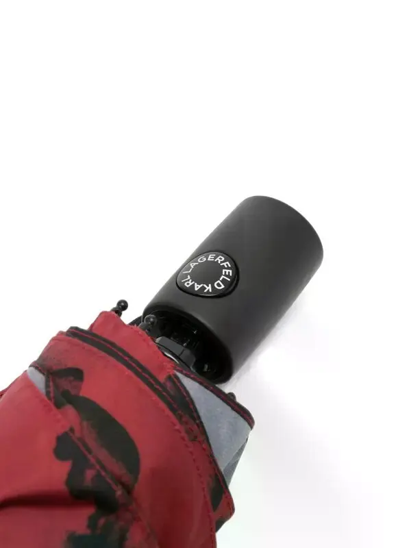 Karl Lagerfeld K Signature Flower Umbrella - Red