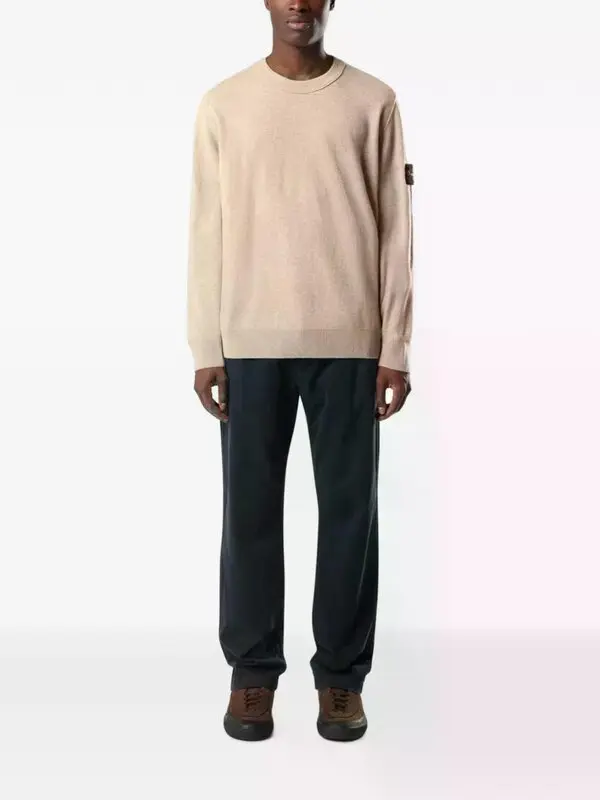 Stone Island Rws Geelong Wool Crewneck Jumper - Neutrals