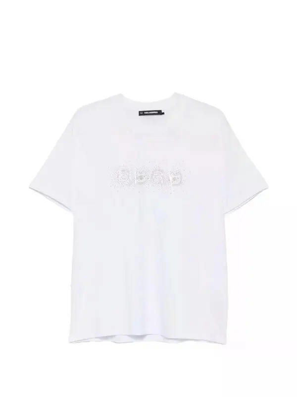 Karl Lagerfeld Ikon Rhinestone-embellished T-shirt - White