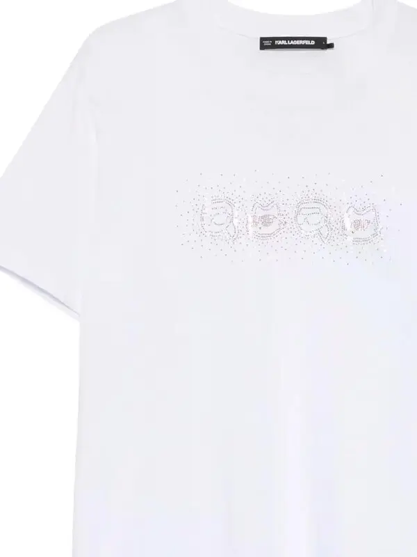 Karl Lagerfeld Ikon Rhinestone Embellished T-shirt