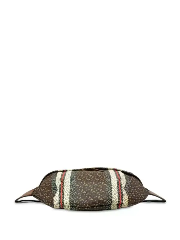 Burberry Extra Large Tb Monogram E-canvas Stripe Belt Bag