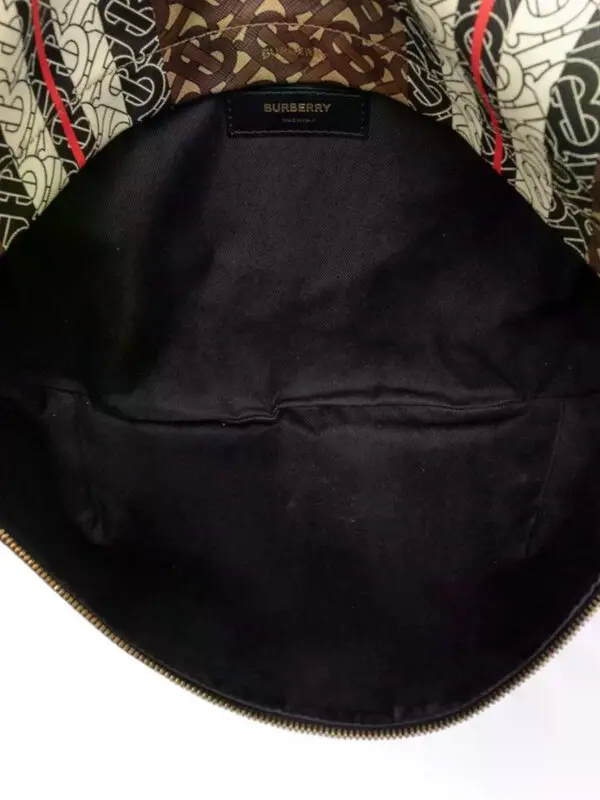 Burberry Extra Large Tb Monogram E-canvas Stripe Belt Bag