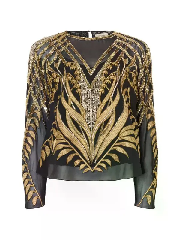 TEMPERLEY LONDON Horatio Sequin-embellished Blouse - Black