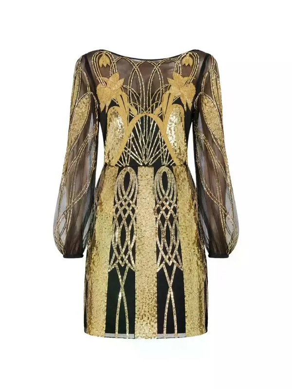 TEMPERLEY LONDON Perseus Sequin-embellished Mini Dress - Black
