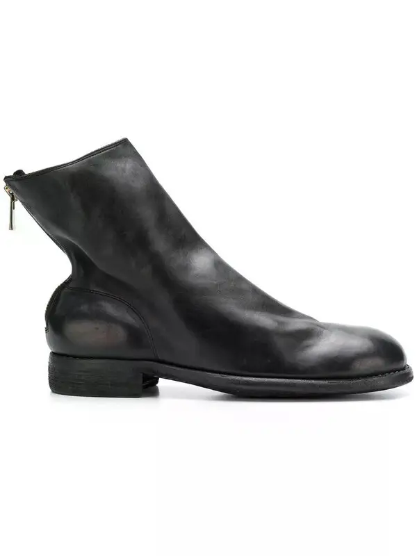 Guidi Rear Zip Boots - Black