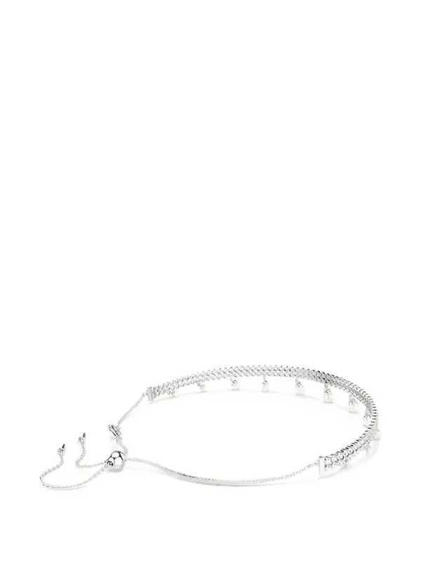 SWAROVSKI X Ariana Grande Crystal-embellished Pearl-drop Necklace - Silver