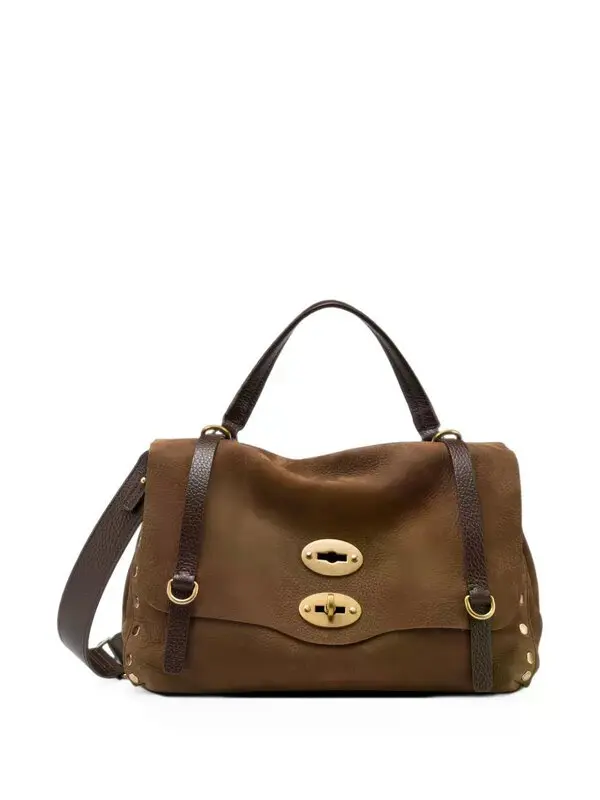 ZANELLATO Small Postina Stud-embellished Tote Bag - Brown