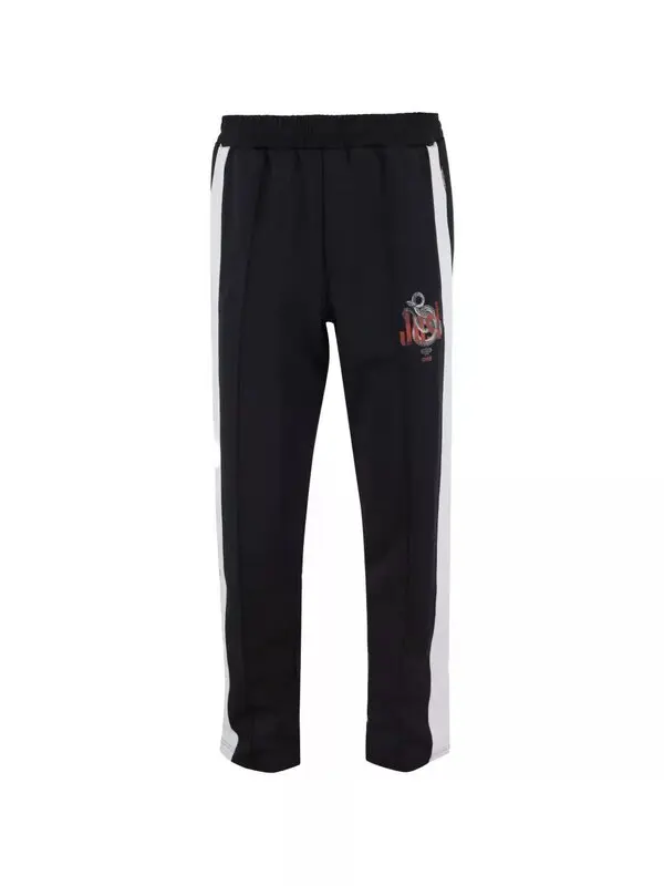 Just Cavalli Pantaloni Tuta Logo-print Side-stripe Track Pants - Black