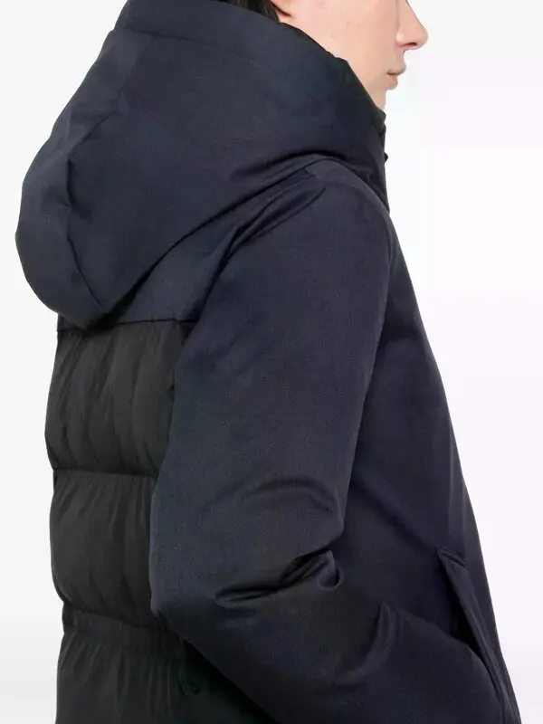 BOMBOOGIE Quilted Hooded Coat - Blue