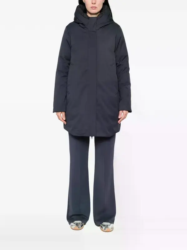 BOMBOOGIE Quilted Hooded Coat - Blue