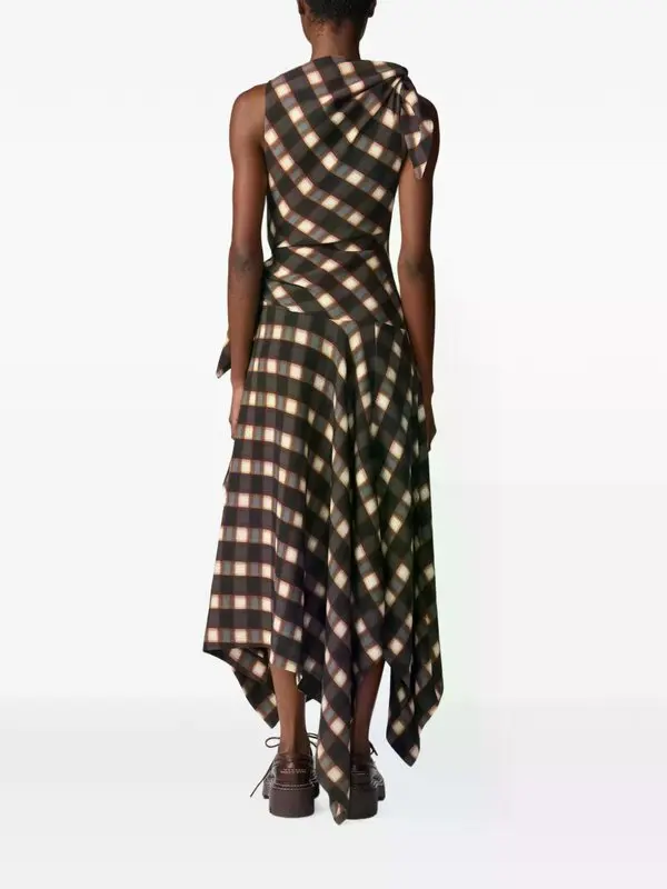 Monse Knotted Asymmetric-hem Midi Dress