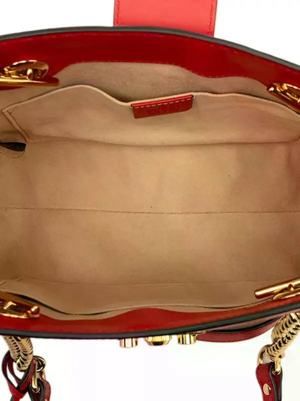 Gucci Gg Supreme Apple Padlock Tote Bag