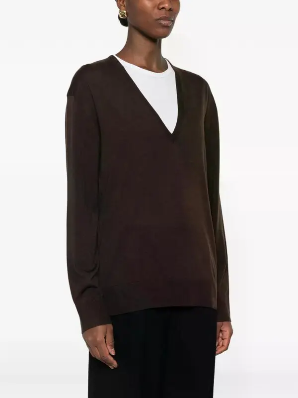 TOTEME V-neck Knitted Sweater