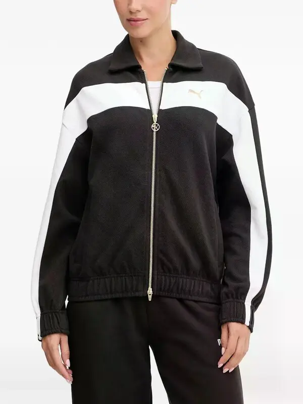 PUMA Colour-block Zip-up Jacket - Black