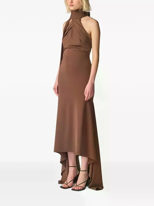 Monse Twist-front Asymmetric Midi Dress