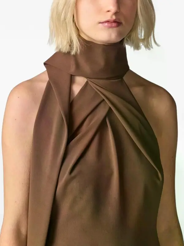 Monse Twist-front Asymmetric Midi Dress
