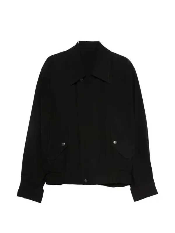 Issey Miyake Button-fastening Flap-pocket Overshirt - Black