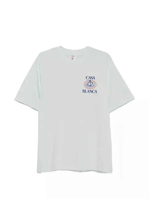 Casablanca Celestial Pyramid Flock-print T-shirt - Green