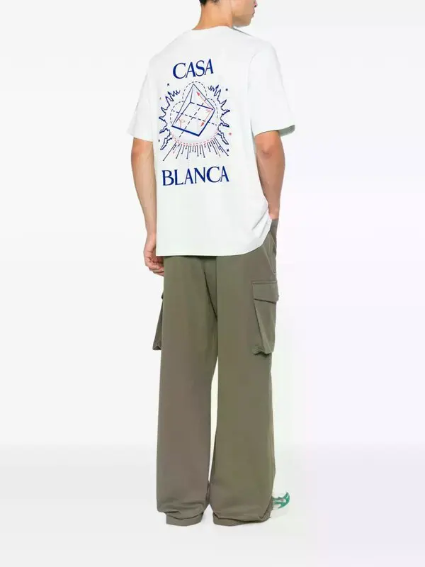 Casablanca Celestial Pyramid Flock-print T-shirt