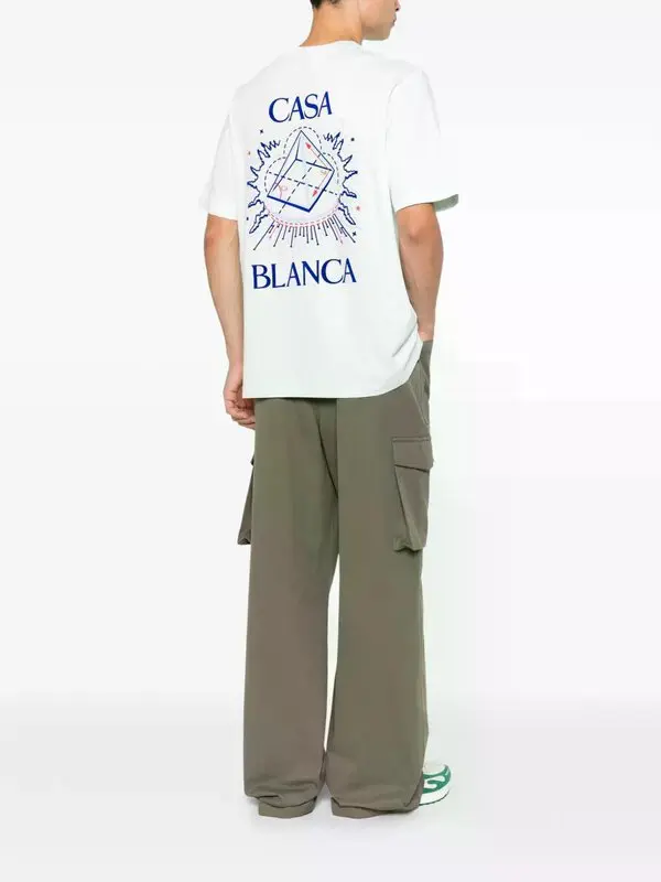 Casablanca Celestial Pyramid Flock-print T-shirt