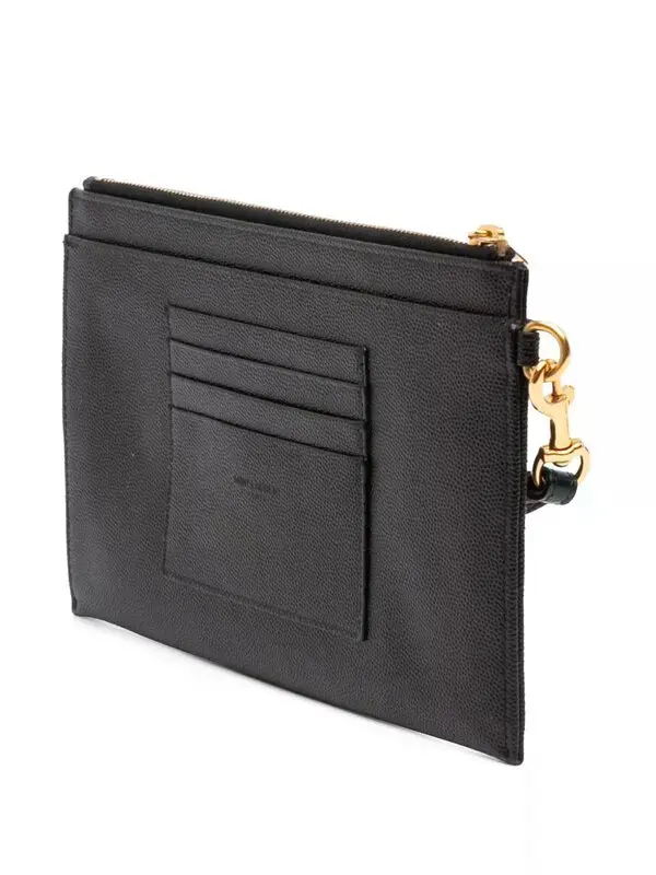 Saint Laurent Large Grain De Poudre Matelasse Cassandre Zip Pouch Clutch Bag
