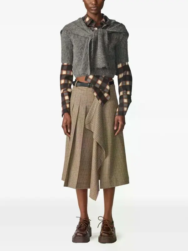 Monse Cropped Sweater With Scarf Detail