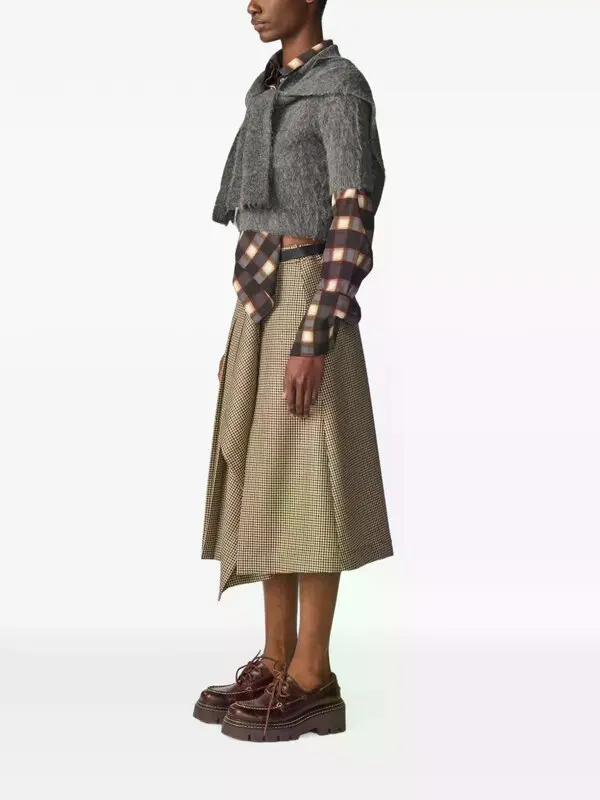 Monse Cropped Sweater With Scarf Detail
