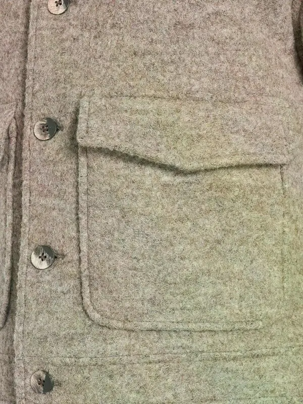 Manière De Voir Wool Bouclé Jacket With Revere Collar