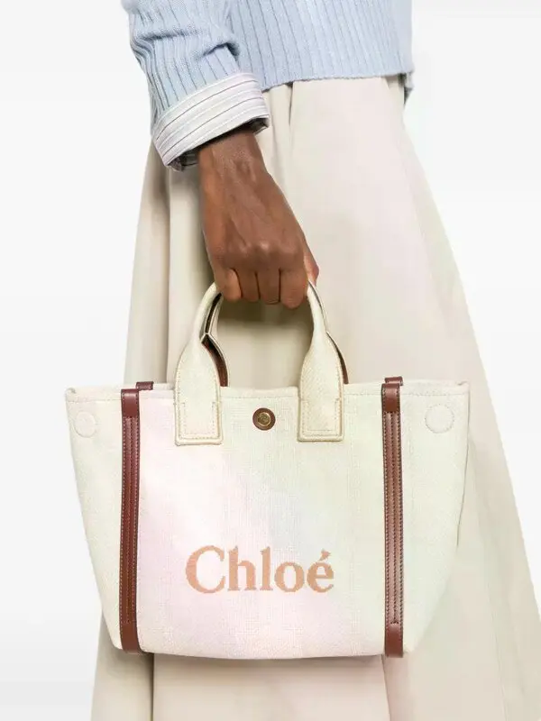 Chloé Logo-embroidered Tote Bag