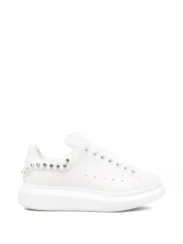 Alexander McQueen Studded Leather Sneakers - White