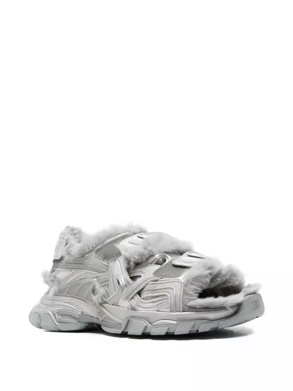 Balenciaga Track Faux-fur Sandals