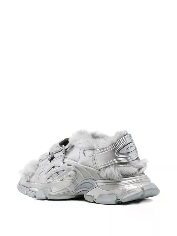 Balenciaga Track Faux-fur Sandals