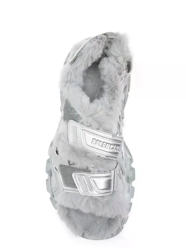 Balenciaga Track Faux-fur Sandals