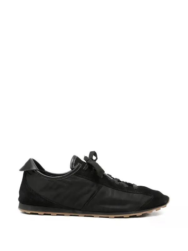 Jacquemus The Tennis Suede-panel Lace-up Sneakers - Black