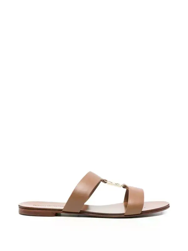 Dolce & Gabbana Dg Logo Leather Sandals