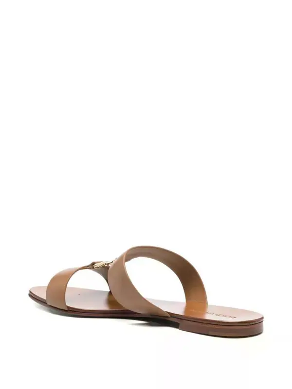 Dolce & Gabbana Dg Logo Leather Sandals