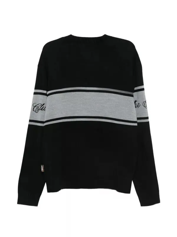 Just Cavalli Logo-intarsia Striped Sweater
