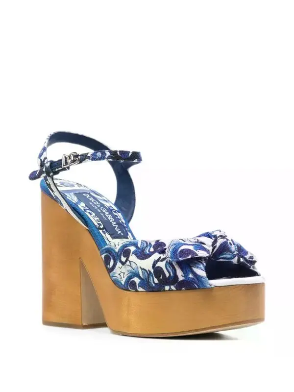 Dolce & Gabbana Azulejos Floral-motif Sandals