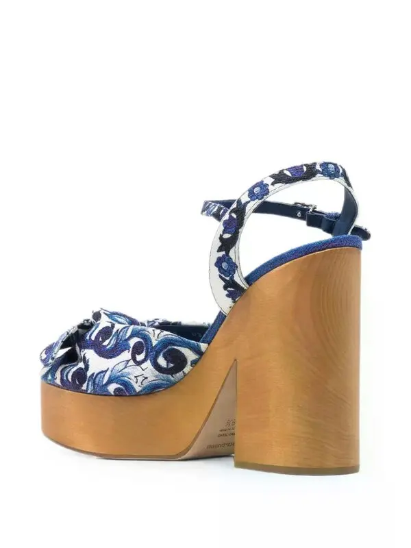 Dolce & Gabbana Azulejos Floral-motif Sandals