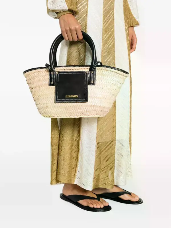 Jacquemus Small Woven Basket Bag - Neutrals
