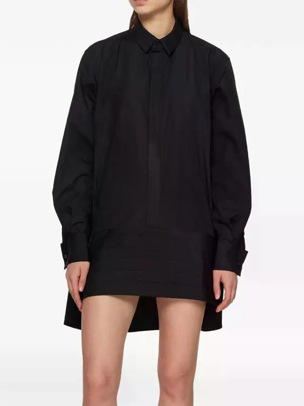 Sacai Pleated Mini Shirt Dress