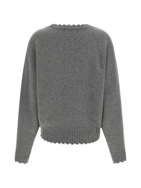 NUDE Frayed V-neck Sweater