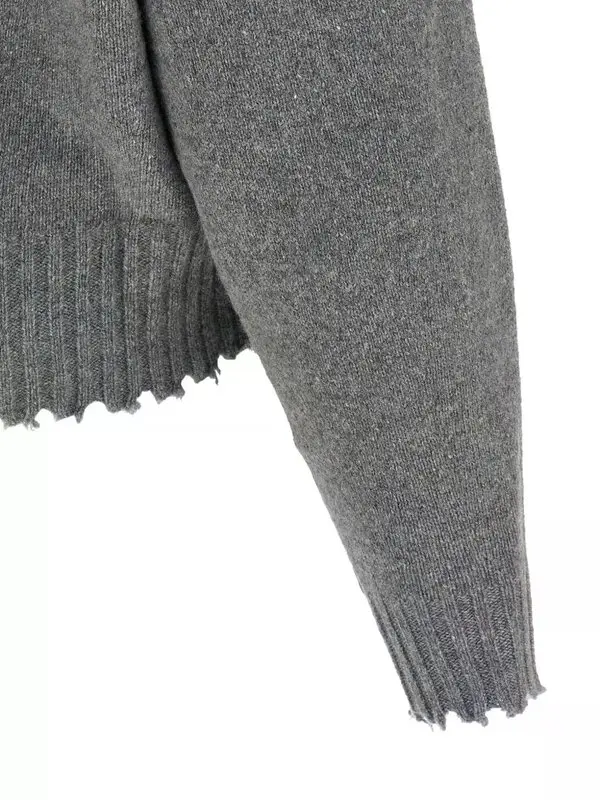 NUDE Frayed V-neck Sweater