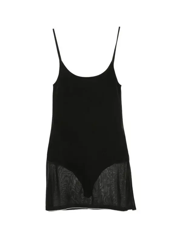 Jacquemus La Robe Maille Roupao Sheer Mini Dress - Black