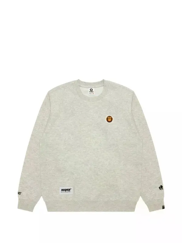AAPE BY *A BATHING APE Embroidered Logo Pullover - Neutrals