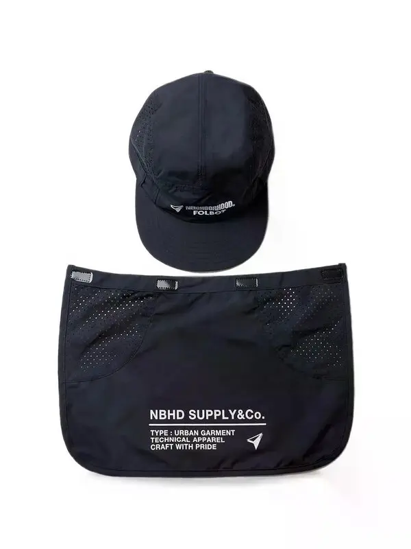 NEIGHBORHOOD Logo-print Panelled Cap - Black